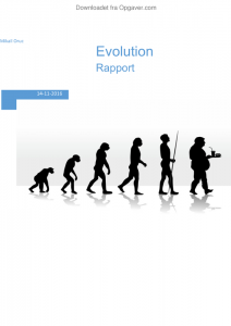 Evolution - Biologi Rapport - Biologi - Opgaver.com