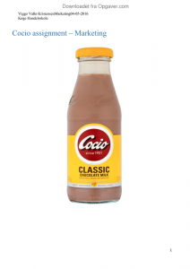 Cocio - Afsætning - Opgaver.com