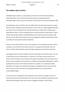 The baddest dog in Harlem - Engelsk - Opgaver.com