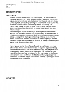 analyse af barnemordet - Dansk - Opgaver.com
