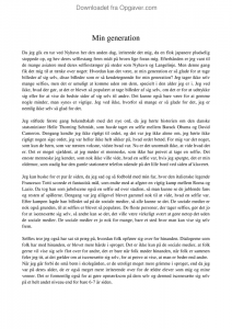 Selfiegenerationen - Dansk - Opgaver.com