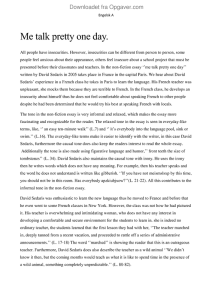 Me talk pretty one day - Engelsk - Opgaver.com