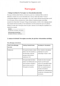 Norwegian Analyse - Afsætning - Opgaver.com