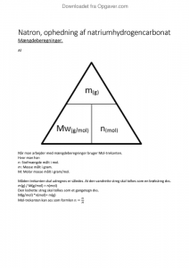 Natron, ophedning af natriumhydrogencarbonat - Kemi - Opgaver.com