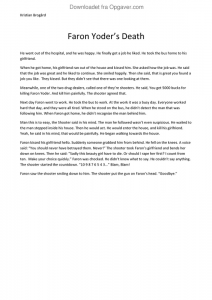 Faron Yoder - Engelsk - Opgaver.com