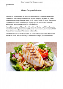 Tysk mad - Tysk - Opgaver.com