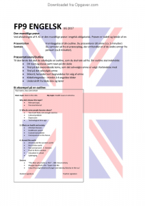 FP9 engelsk - Engelsk - Opgaver.com