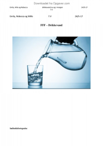 drikkevand - Projektopgave - Opgaver.com