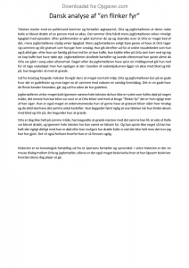 analyse af en flinker fyr - Dansk - Opgaver.com