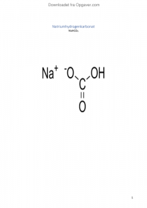 Natron et hævemiddel - Kemi - Opgaver.com