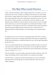 The Man Who Loved Flowers - Engelsk - Opgaver.com