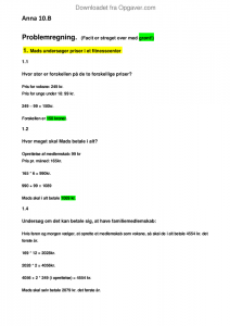 Problem regning - Matematik - Opgaver.com