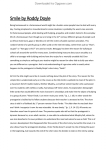 Smile, Roddy Doyle - Engelsk - Opgaver.com
