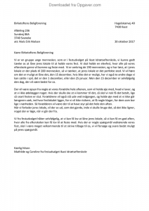 Et formel brev - Dansk - Opgaver.com