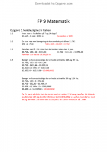 FP 9 Matematik 2016 - Matematik - Opgaver.com