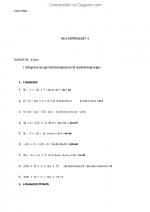 ligninger - Matematik - Opgaver.com