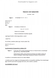 eksamensæt August 2014 bortset fra opg.7 - Matematik - Opgaver.com