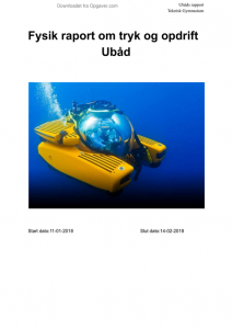 Tryk og opdrift - Fysik - Opgaver.com