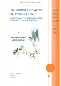Geografi rapport (udledning af stoffer til atmosfæren) - Geografi ...