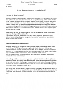 En syg forskel - Dansk - Opgaver.com