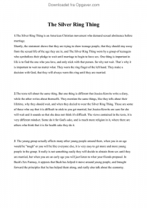 silver ring thing - Engelsk - Opgaver.com