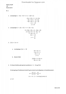 Matematik opgave Hjemme C - Matematik - Opgaver.com