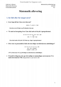 Matematik aflevering - Matematisk problemløsning - Matematik - Opgaver.com