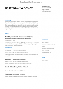 Cv - Dansk - Opgaver.com