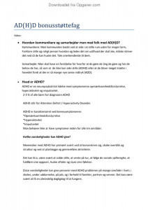 ADHD/ADD - Dansk - Opgaver.com
