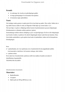 Optisk gitter - Fysik - Opgaver.com