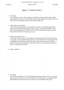 Opg. 1 - Proteinet Ficolin-3 - Biologi - Opgaver.com