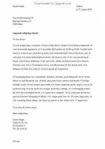 Formelt Brev - Dansk - Opgaver.com