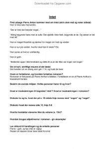 Intet - Dansk - Opgaver.com