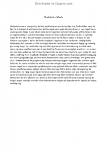 essay om ondskab - Dansk - Opgaver.com