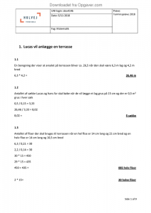Årsprøve i 9. klasse 2018 - Matematik - Opgaver.com