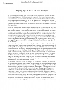 Nr. 4: Identitetstyveri afgangsprøve - Dansk - Opgaver.com