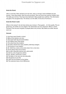 7AB Engelsk grammatik - Engelsk - Opgaver.com