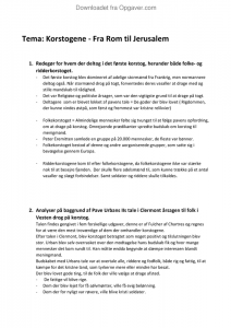 Eksamens øvelse - Historie - Opgaver.com