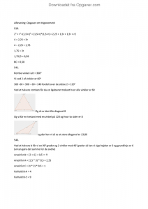 Opgaver om Trigonometri - Matematik - Opgaver.com