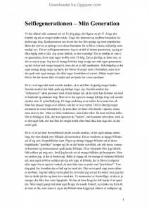 Essay selfiegenerationen - Dansk - Opgaver.com