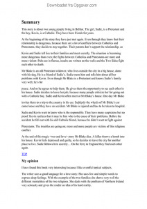 Across the barricades - Engelsk - Opgaver.com