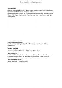 AIDA modellen noter - Dansk - Opgaver.com