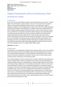 Digital enslavement with an evolutionary chain around our necks ...