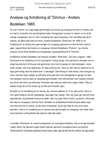 Analyse og fortolkning af Drivhuset - Dansk - Opgaver.com