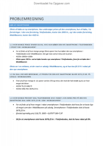problemregning - Matematik - Opgaver.com