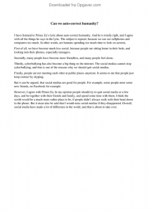 Can we auto correct humanity - Engelsk - Opgaver.com