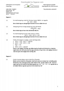 Terminsprøve problemløsning 9. klasse - Matematik - Opgaver.com
