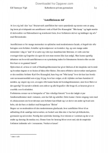 Autofiktion- essay - Dansk - Opgaver.com