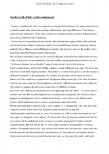 Sunday in the park- analyse - Engelsk - Opgaver.com