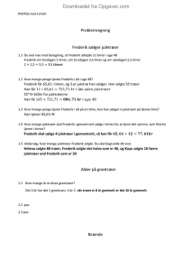 Problem regning fp10 - Matematik - Opgaver.com